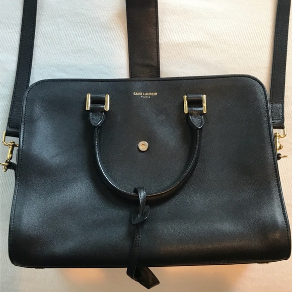 Yves Saint Laurent | Bags | Black Ysl Crossbody Bag With Gold Hardware ...